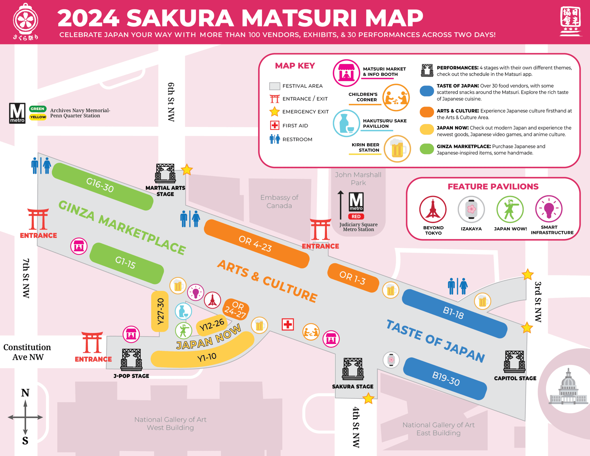 2024 Map - Sakura Matsuri - Japanese Street Festival